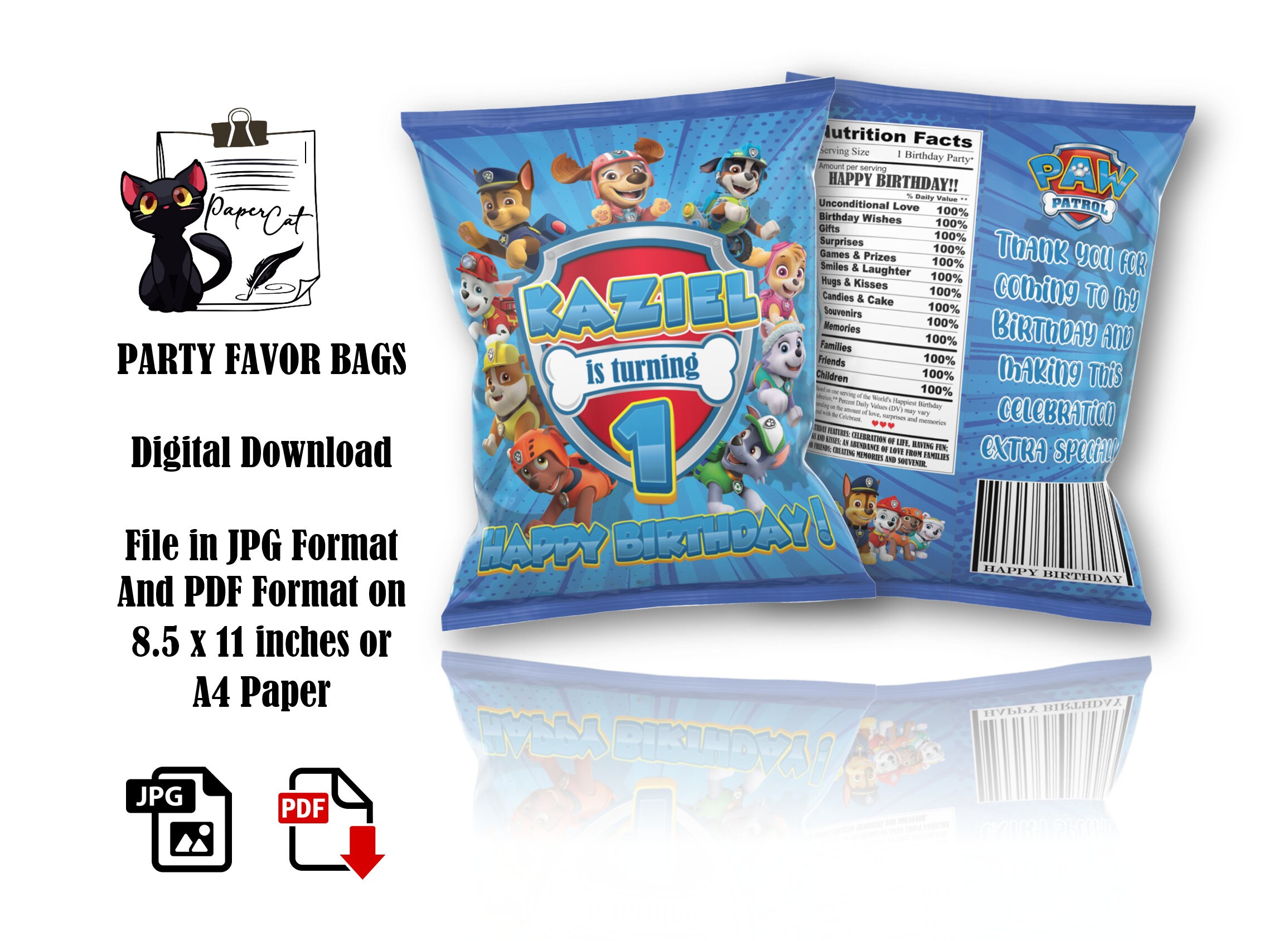 Paw Patrol Chip Bag, Paw Patrol Birthday Theme and Paw Patrol Party ... Paw Patrol Chip Bag, Paw Patrol Birthday Theme and Paw Patrol Party ...