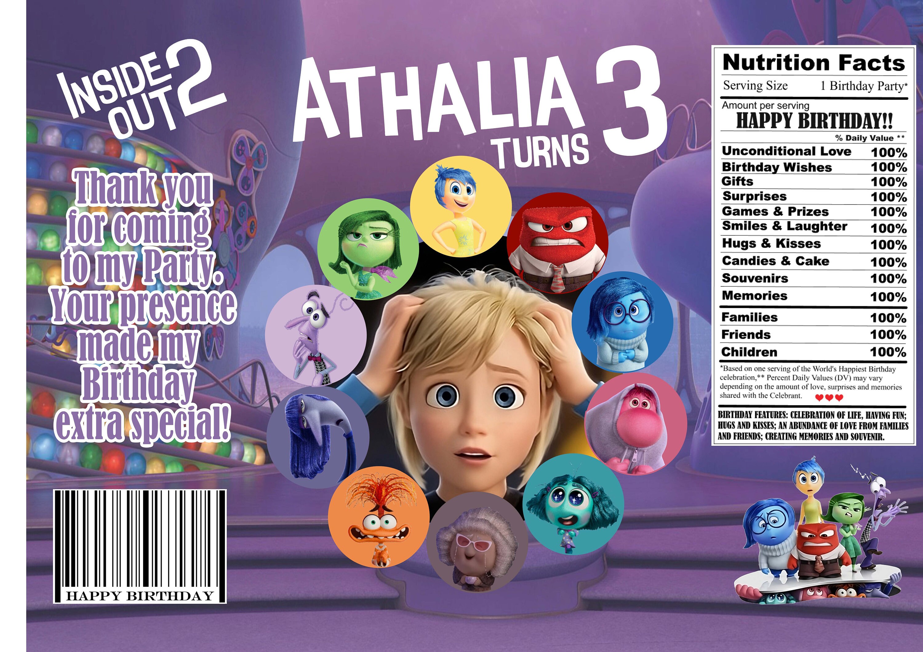 Inside OUT 2 Printable Chip Bag, Inside OUT 2 Party Loots, Inside OUT 2 ...