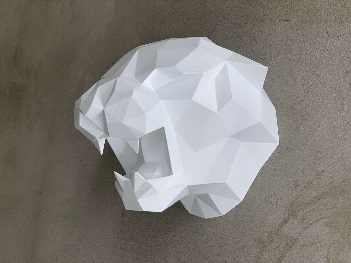 Tiger Bust Sculpture 3D Printed Plastic Tiger Head Animal - Etsy