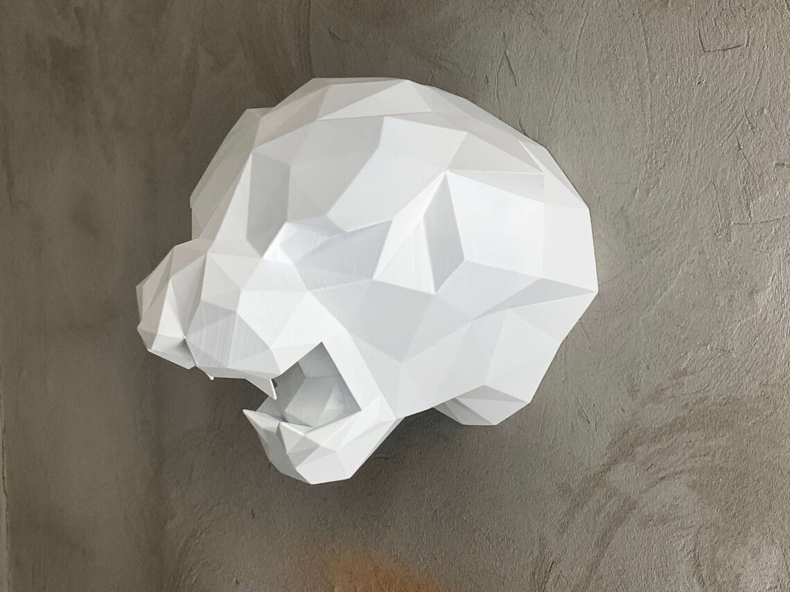 Tiger Bust Sculpture 3D Printed Plastic Tiger Head Animal - Etsy