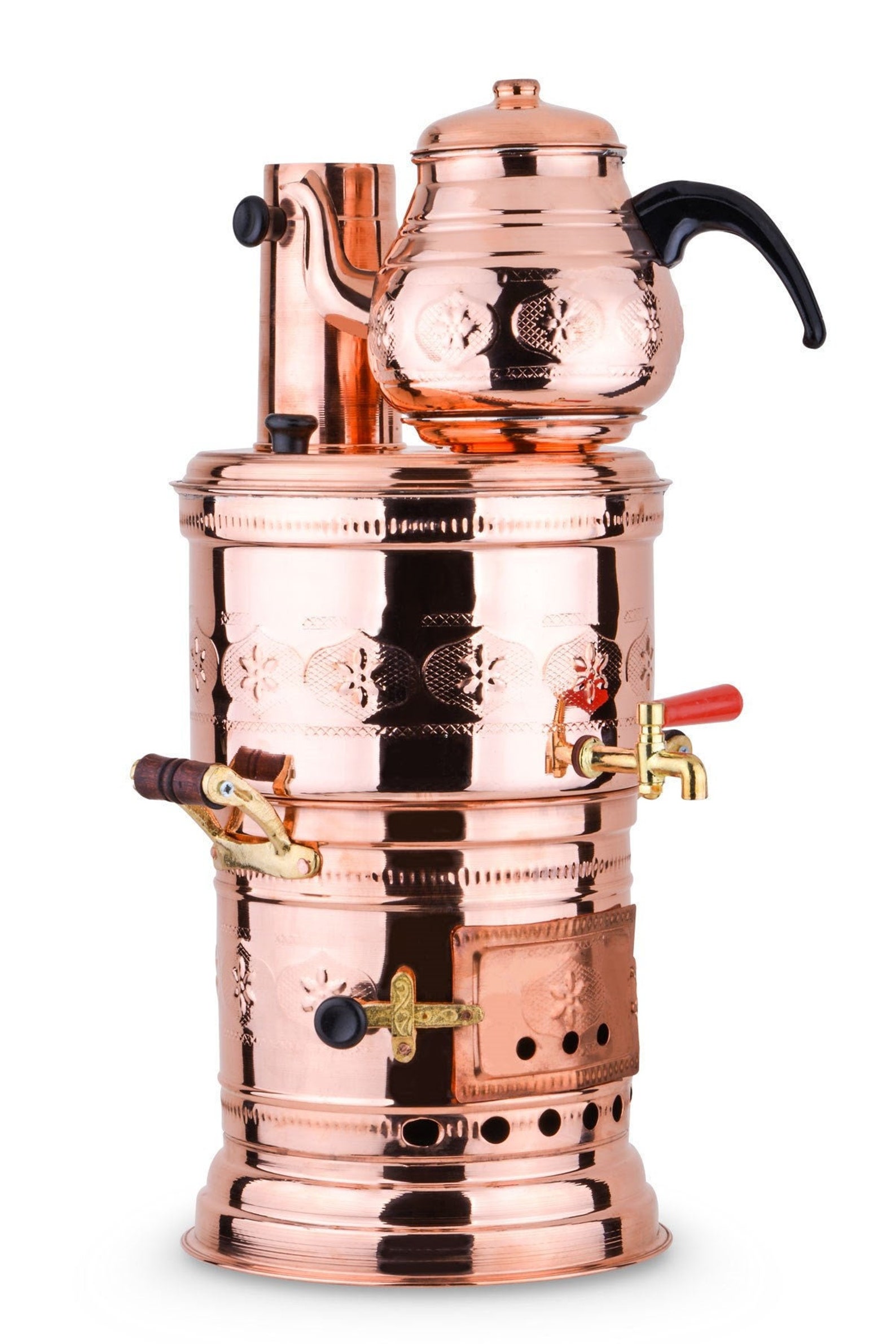 Handmade Copper Turkish Samovar Semaver Copper Chrome | Etsy