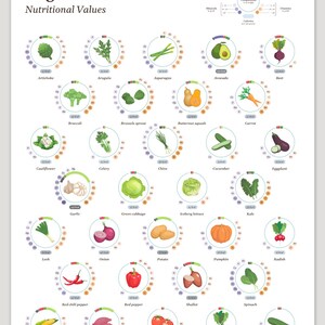 Vegetables - Nutrition Infographic Poster - Vegan Guide - Digital ...