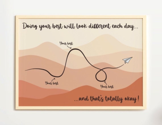 Motivational Poster Doing Your Best Daily Inspiration - Etsy