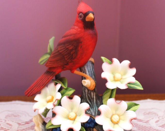 MINT Large Male Cardinal Porcelain Figurine From Andrea by Sadek - Etsy