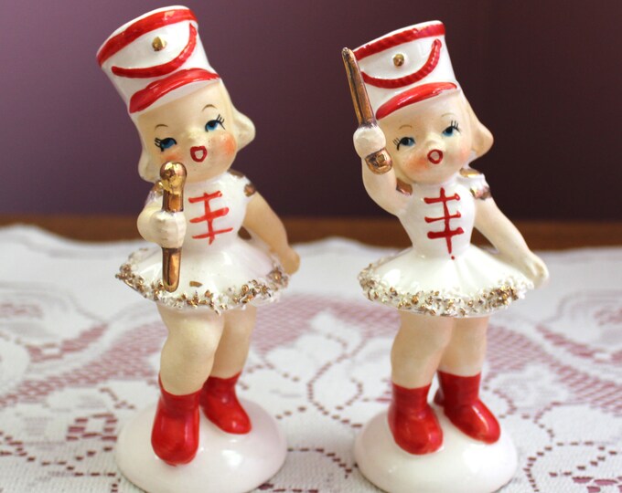 Rare Set of Mid-century Majorettes - Ucagco Ceramics - Made in Japan - Etsy