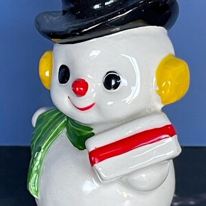 Adorable Vintage Lefton Snowman Salt or Pepper Shaker Festive Winter ...