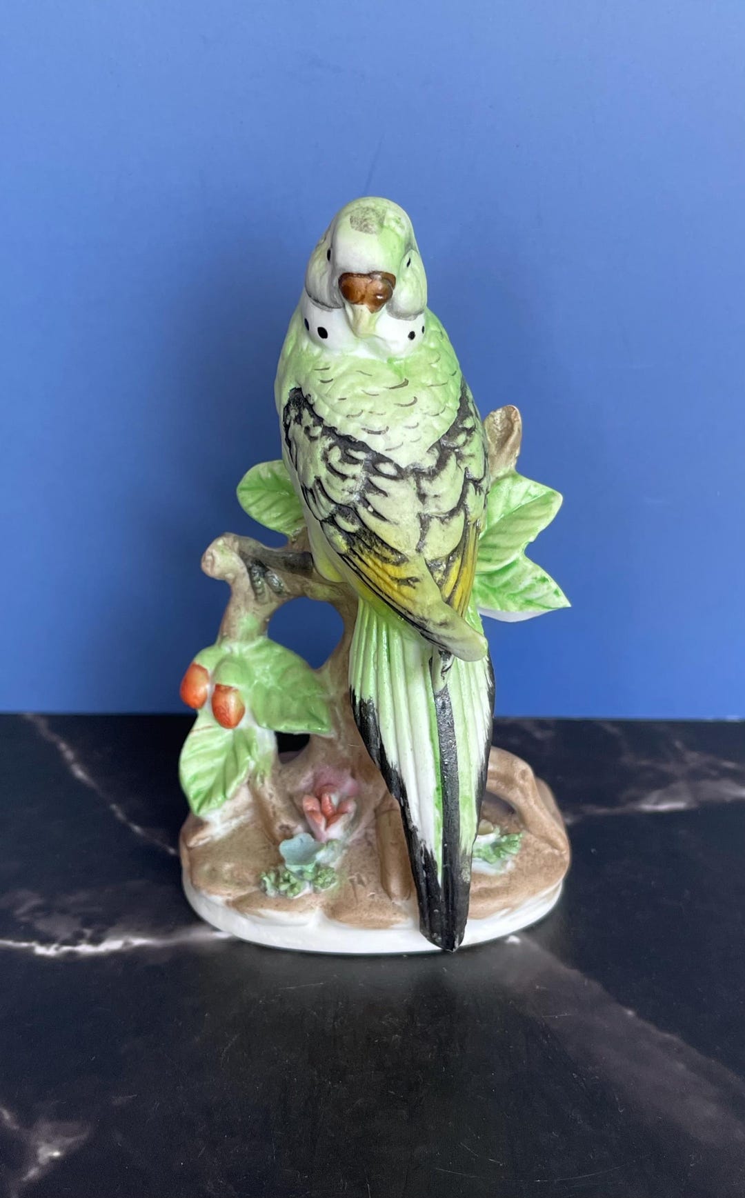 MINT Norleans Green Parakeet Porcelain Figurine - Etsy