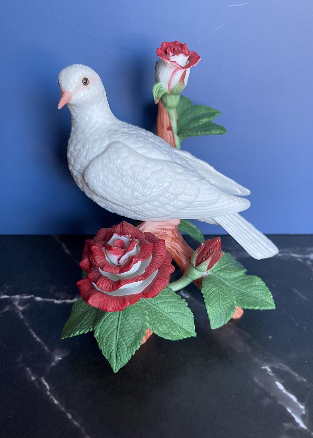 Rare Vintage Lenox Dove With Red Roses Limited Edition Figurine - Etsy