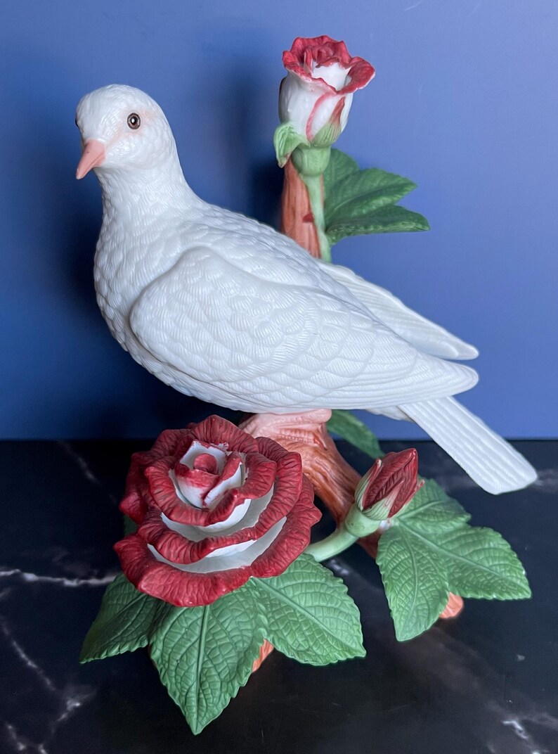Rare Vintage Lenox Dove With Red Roses Limited Edition Figurine - Etsy