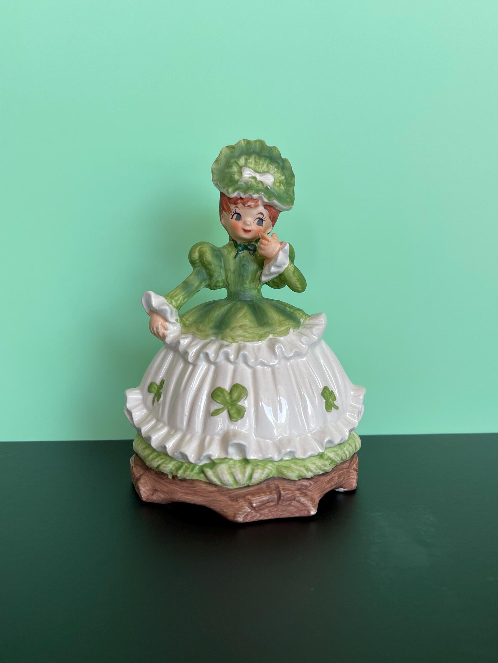 Vintage Lefton Irish Girl Music Box - Etsy