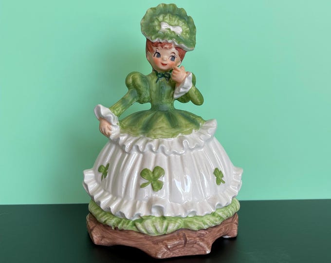 Vintage Lefton Irish Girl Music Box - Etsy