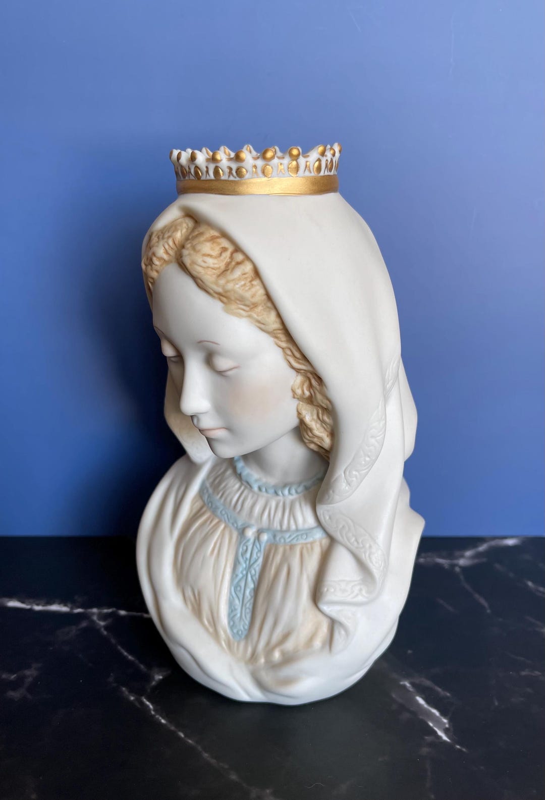 Beautiful Cybis Madonna Queen of Peace Porcelain Figurine Bust - Etsy
