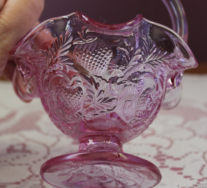 Gorgeous Fenton inverted Strawberry Pink Glass - Etsy