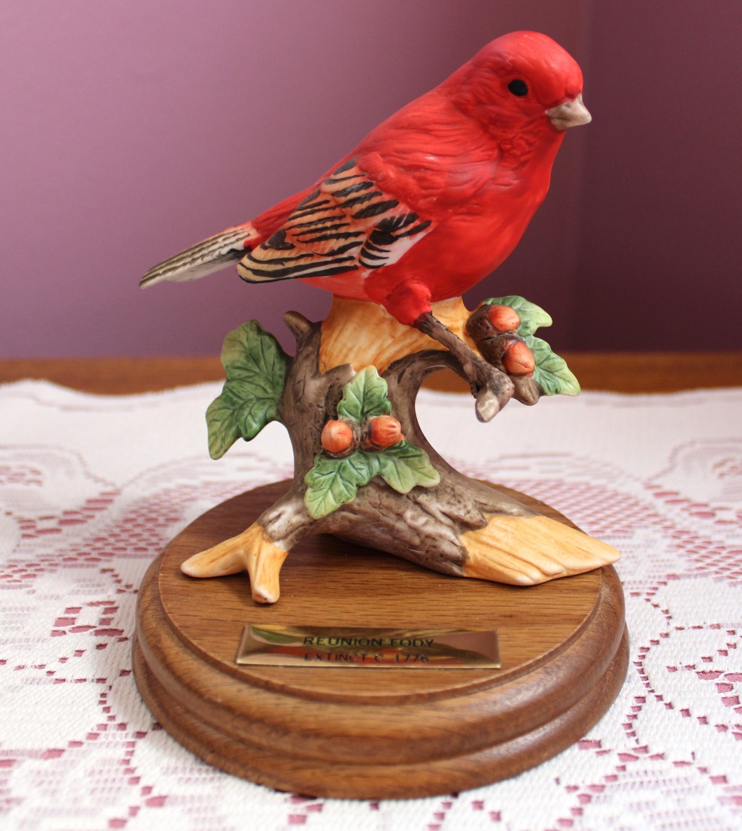 Reunion Fody From the Aldon Vanished Species Series - Extinct Circa ...