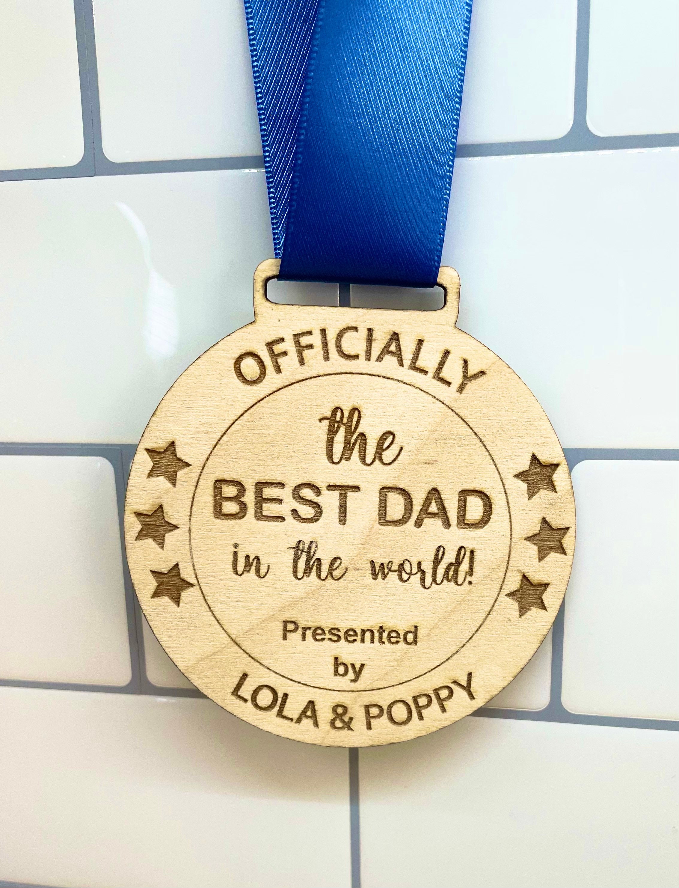 Wooden Best Dad Medal. Father’s Day Medal. Father’s Day Gift for Dad or ...
