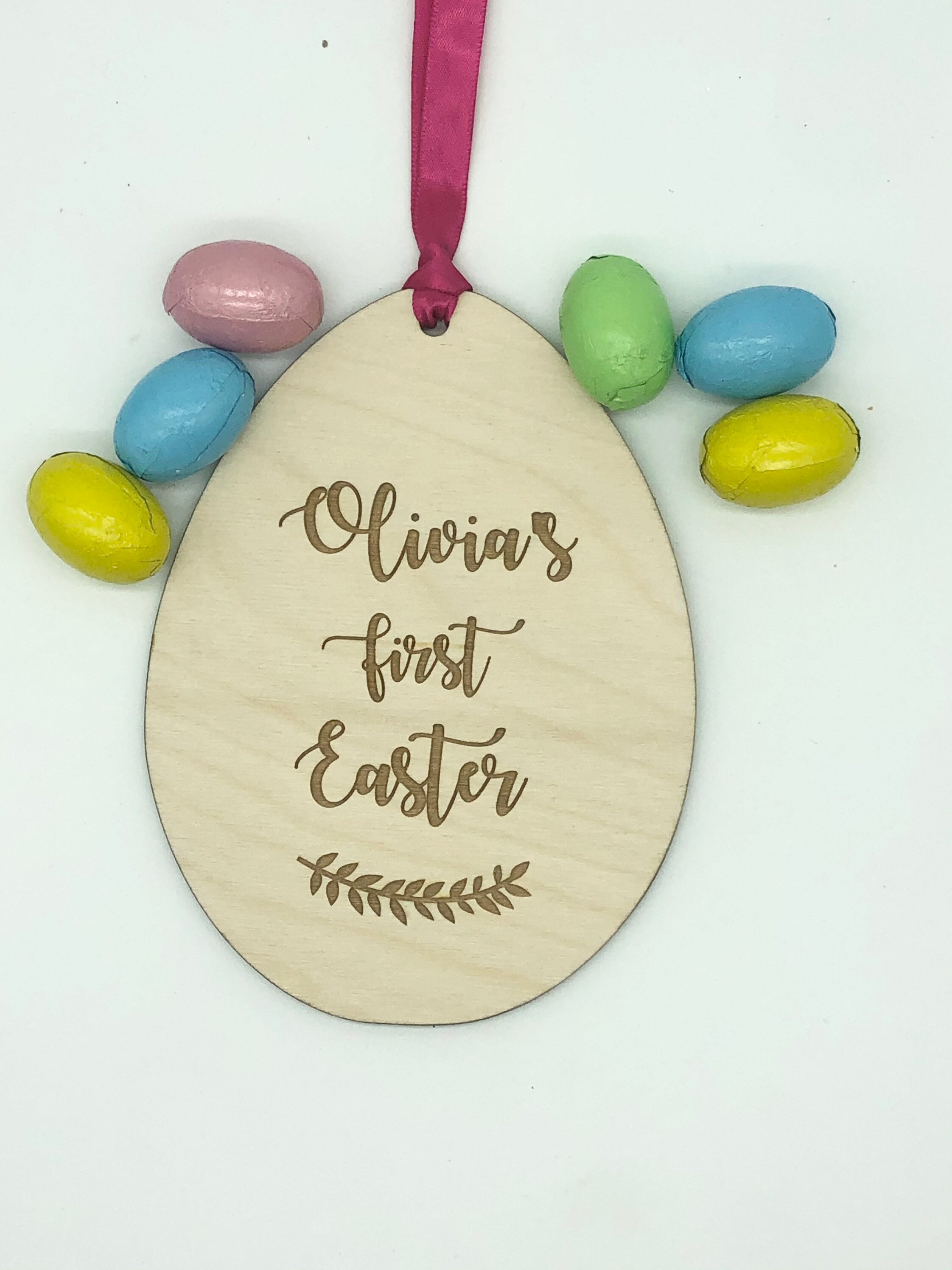 Babys first Easter wooden sign. Easter egg decoration for | Etsy