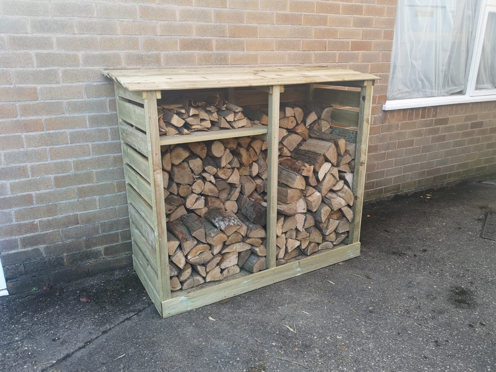 The Stanway Handmade Double Bay Rustic Log Store Tanalised - Etsy