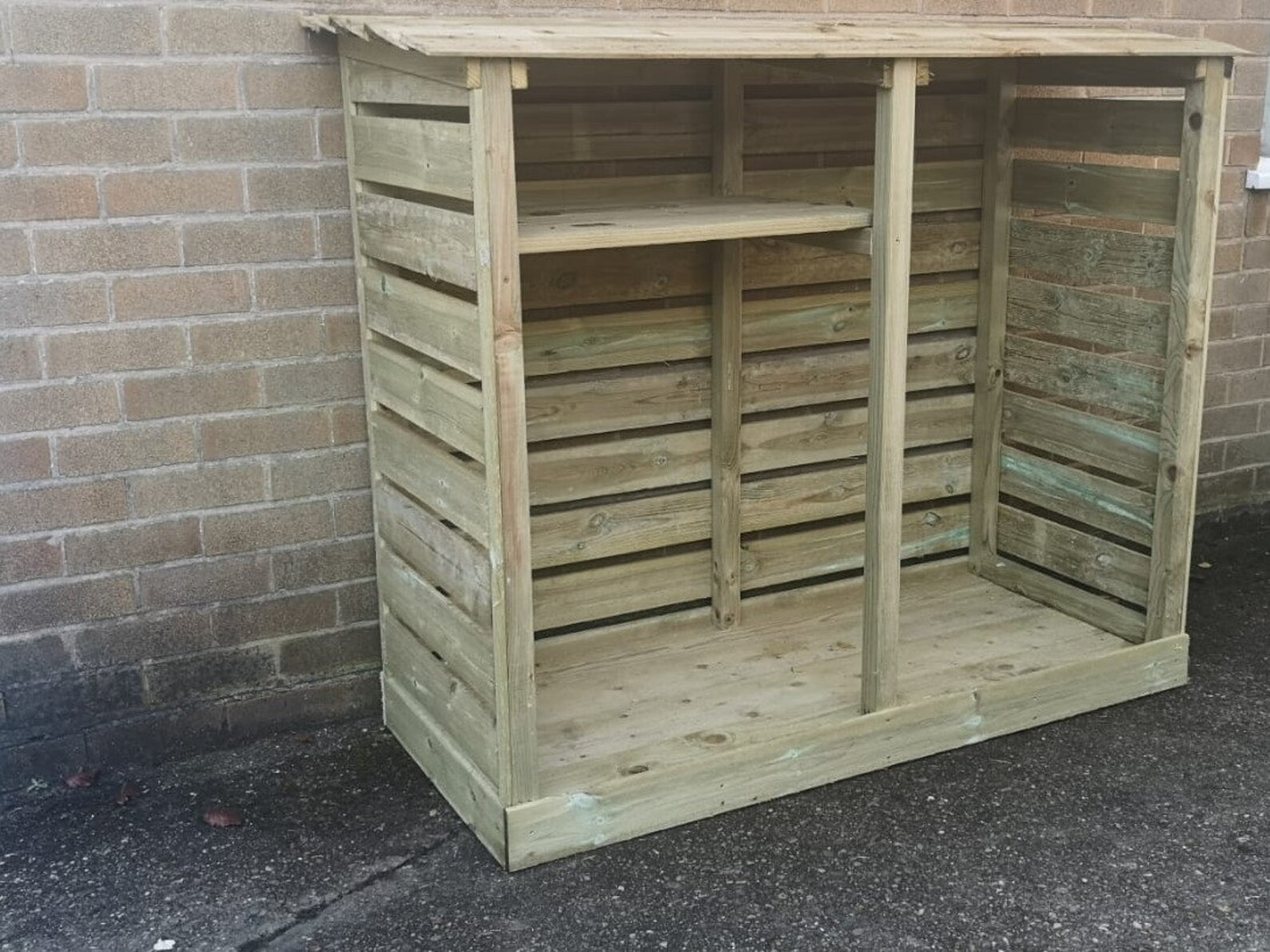 The Stanway Handmade Double Bay Rustic Log Store Tanalised - Etsy