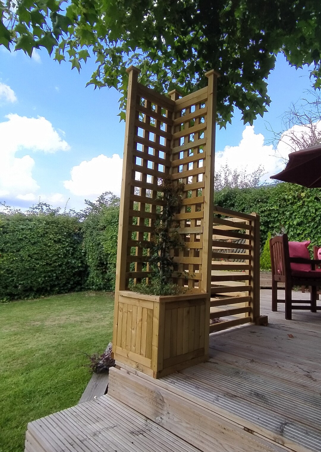 Bespoke Handmade Stroud Handmade Rustic Tanalised Timber Corner Trellis ...
