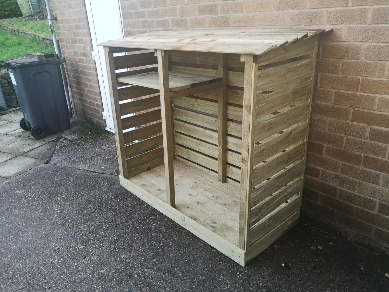 The Stanway Handmade Double Bay Rustic Log Store Tanalised - Etsy