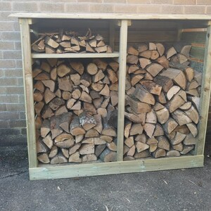 The Stanway Handmade Double Bay Rustic Log Store Tanalised - Etsy
