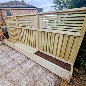 Bespoke Handmade Burford Wooden Planter Seat Storage Unit Privacy ...