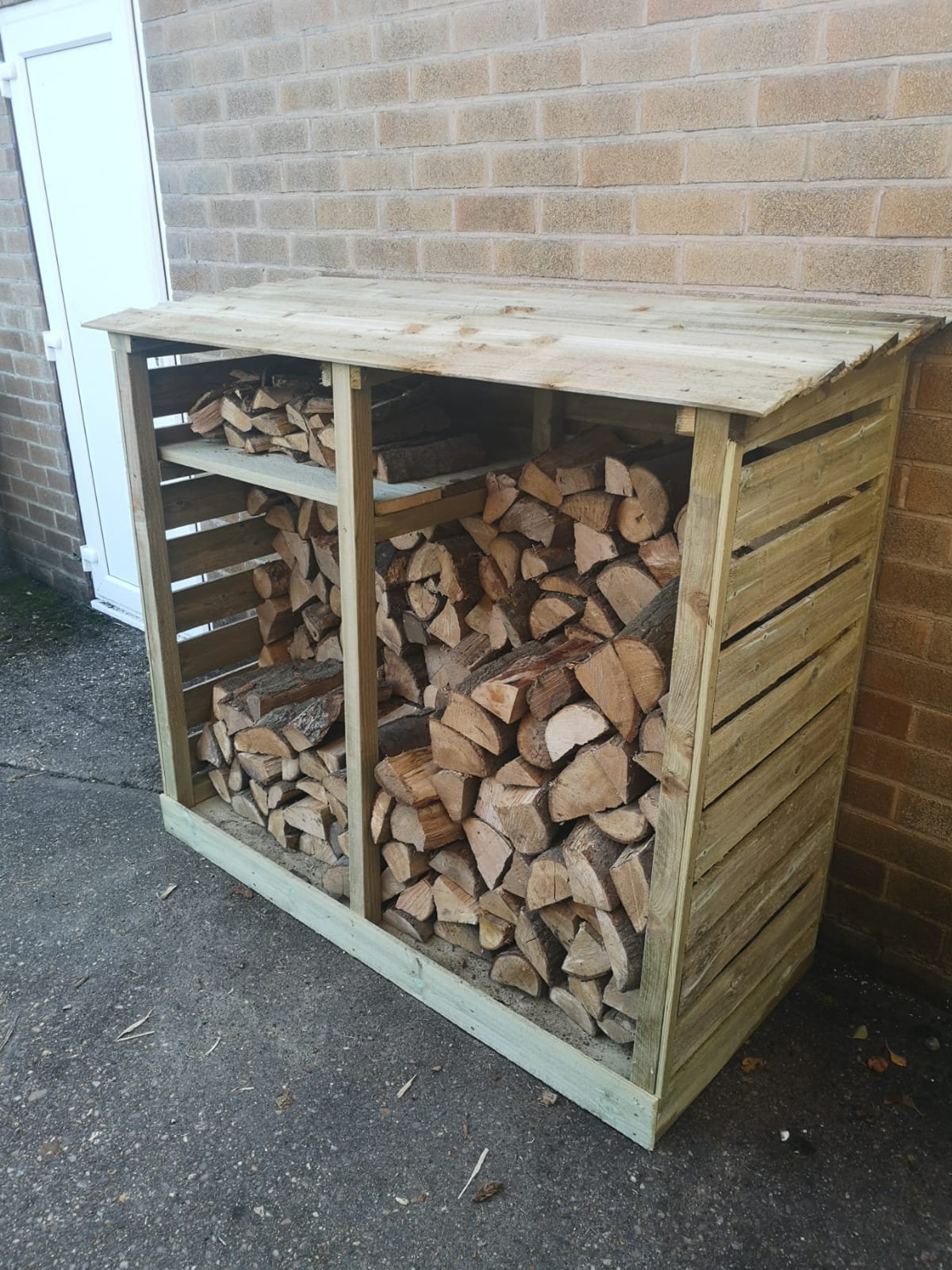 The Stanway Handmade Double Bay Rustic Log Store Tanalised - Etsy