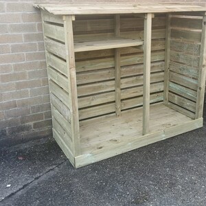 The Stanway Handmade Double Bay Rustic Log Store Tanalised - Etsy