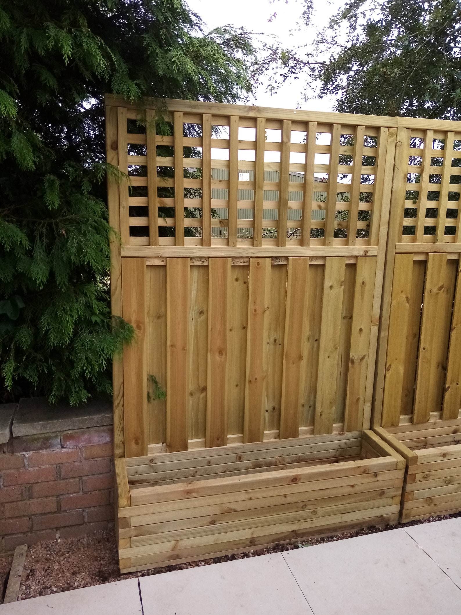 Bespoke Handmade Tetbury Trellis Planter Panel Privacy Screen Garden ...