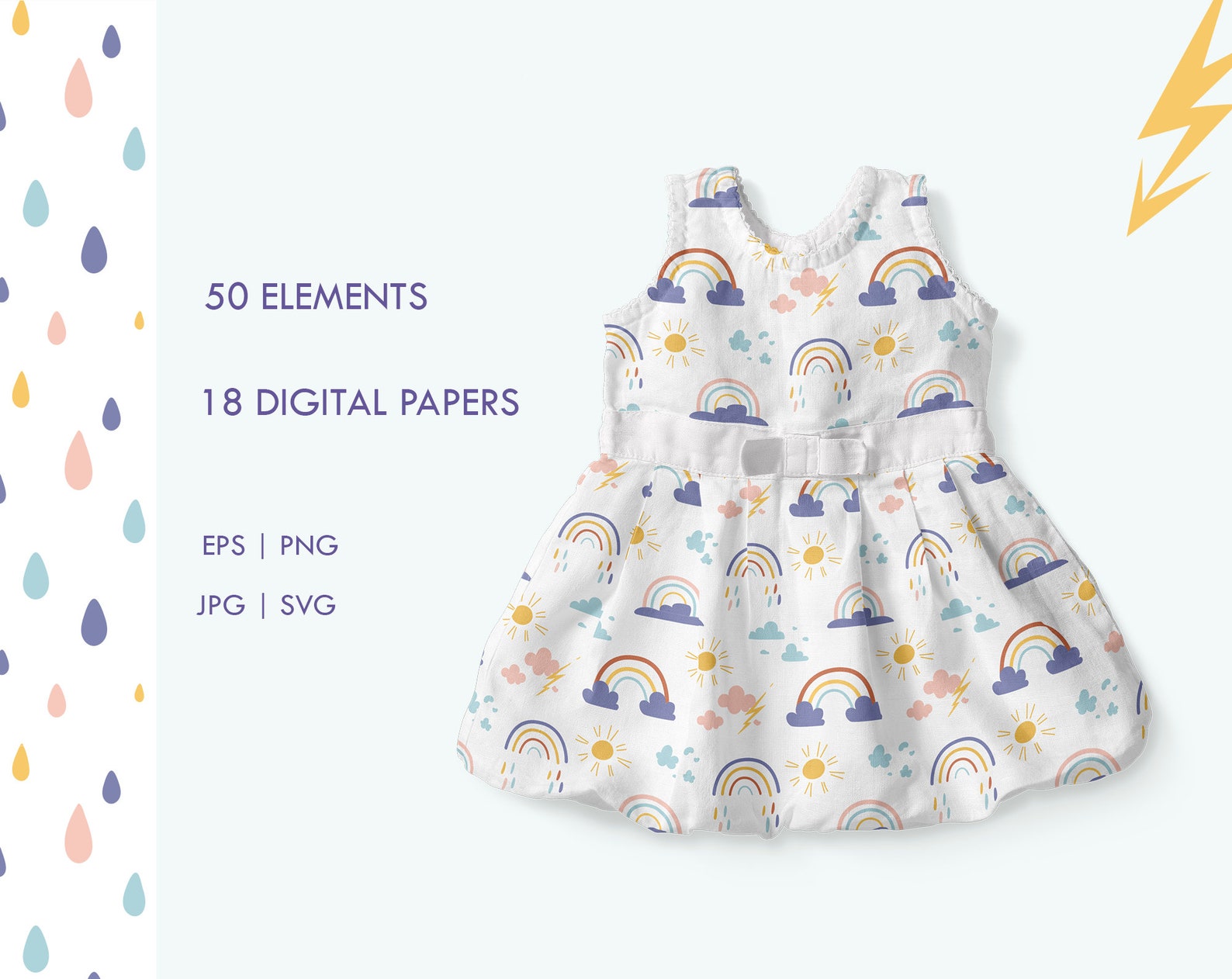 Clouds svg bundle Сloud digital background Sun and moon svg | Etsy