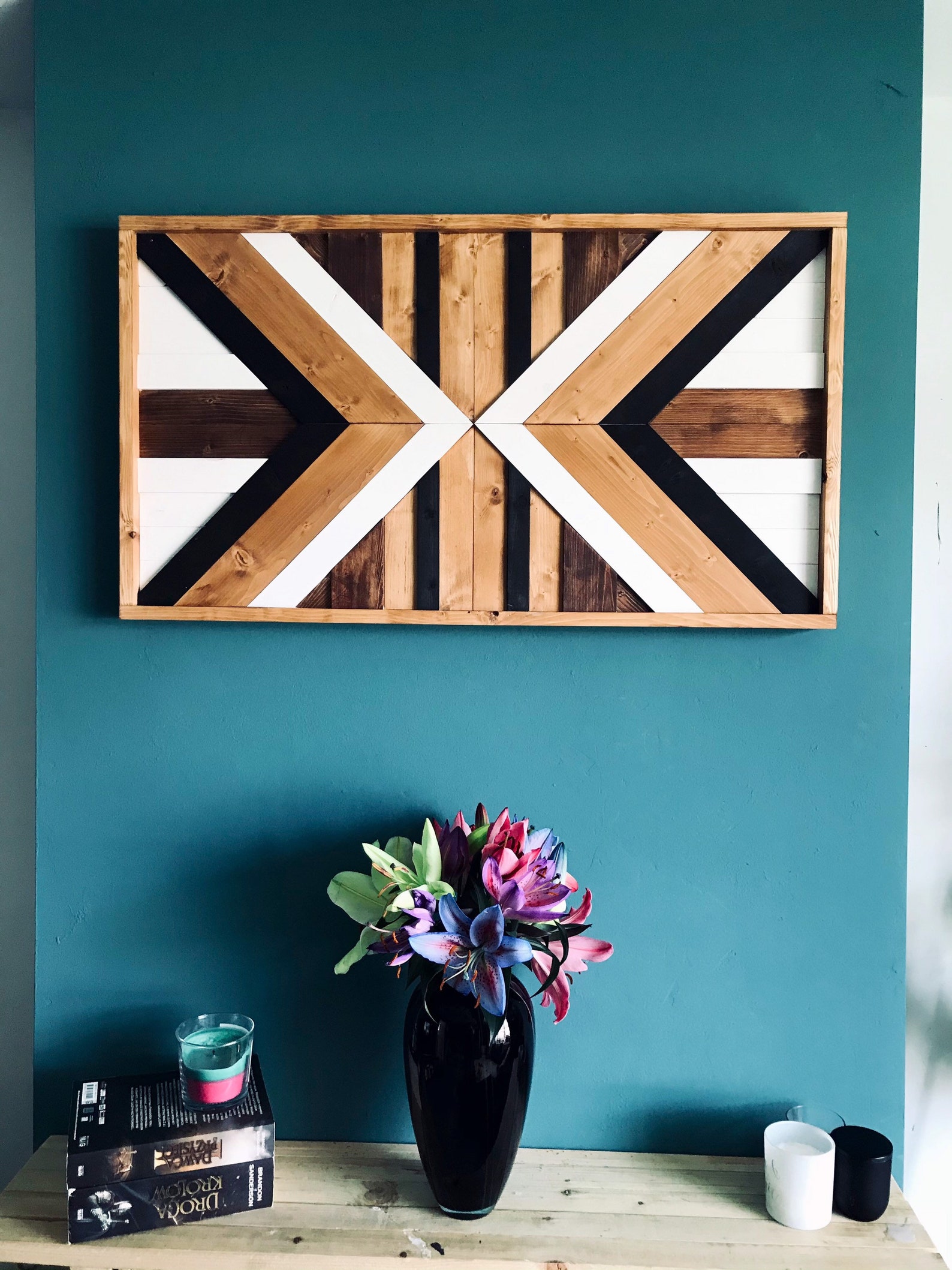 Wall Art Wooden Mosaic Wooden Wall Decor Large Wooden Wall - Etsy