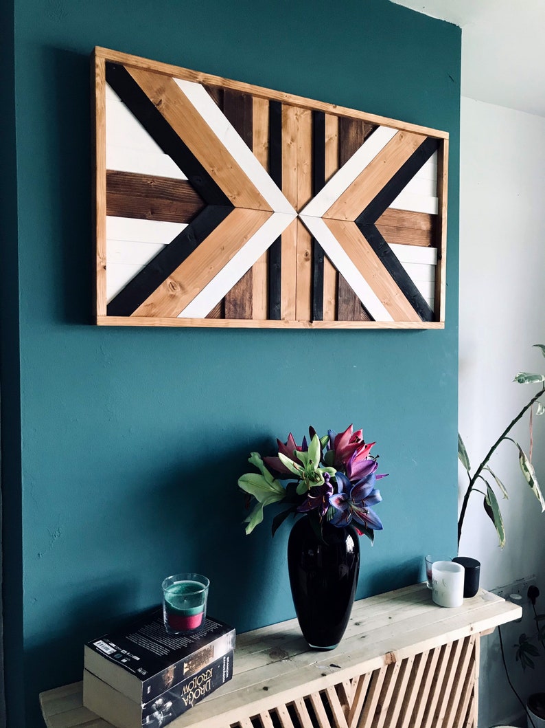 Wall Art Wooden Mosaic Wooden Wall Decor Large Wooden Wall - Etsy