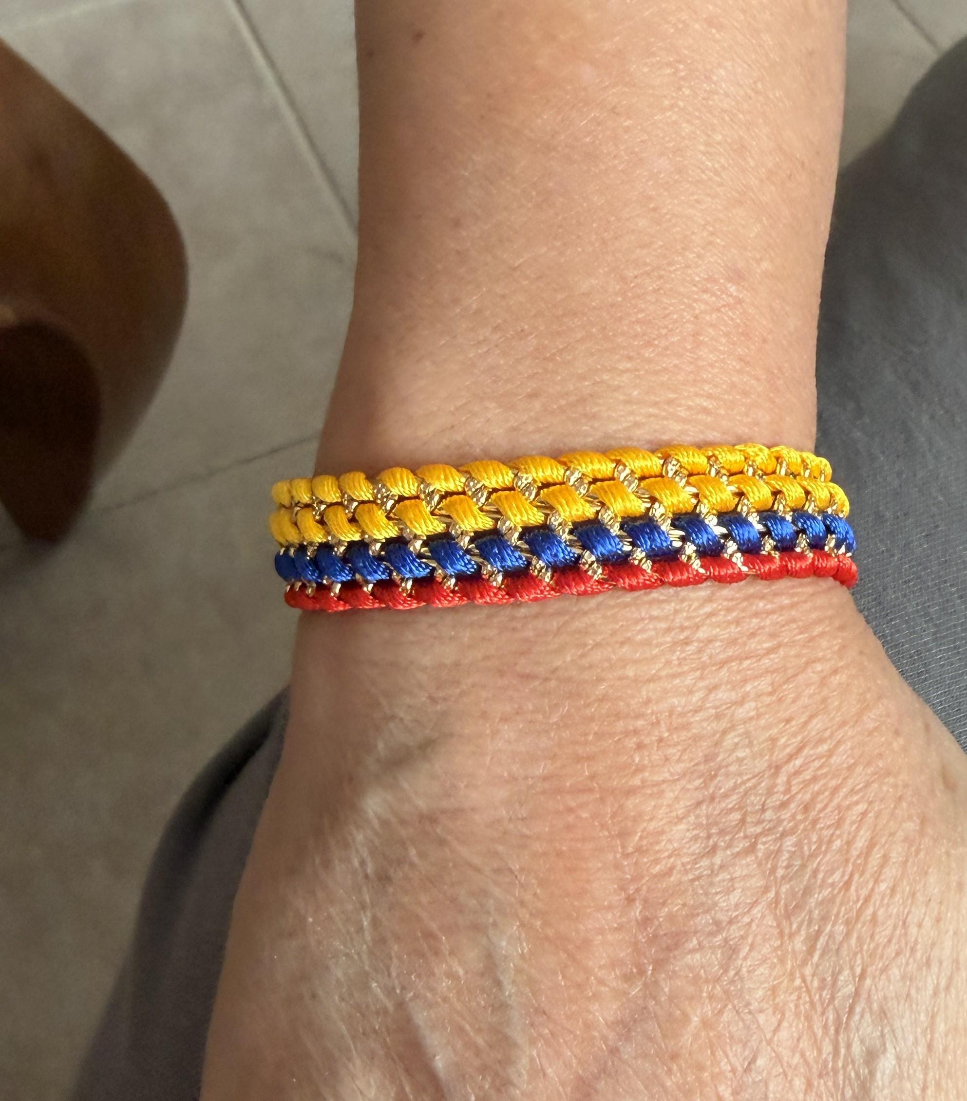 Colombian Bracelet, Manillas Colombianas Colombian Flag Color Bracelet ...