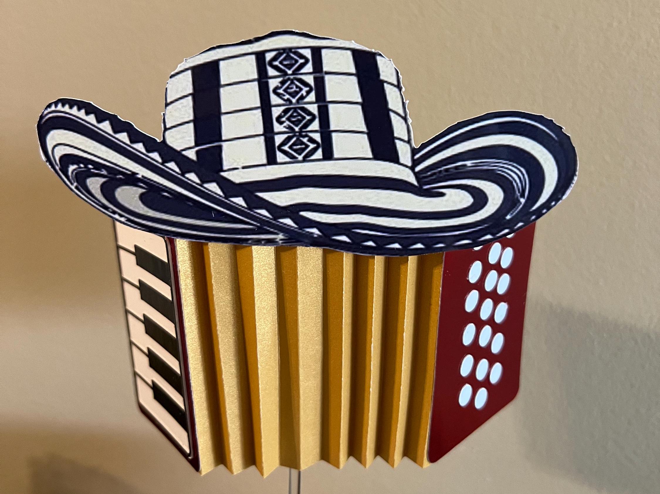 Cake Topper Acordeon, Sombrero Voltiao, Traditional Colombia Cake ...