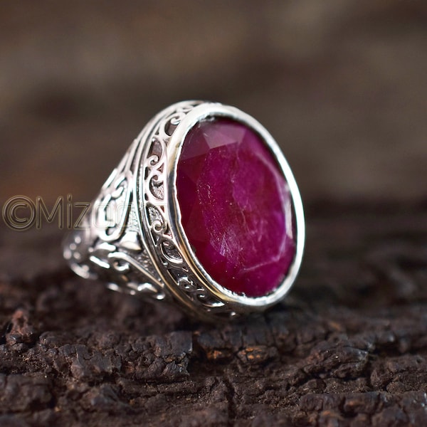 Raw Ruby Ring - Etsy