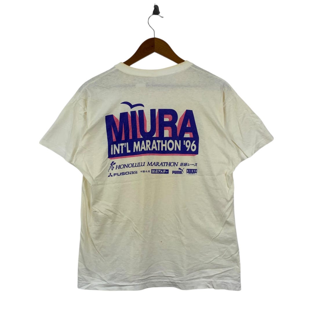 Vintage 90s MIURA INT’L Marathon 1996 Honolulu Mitsubishi Puma Tshirt ...