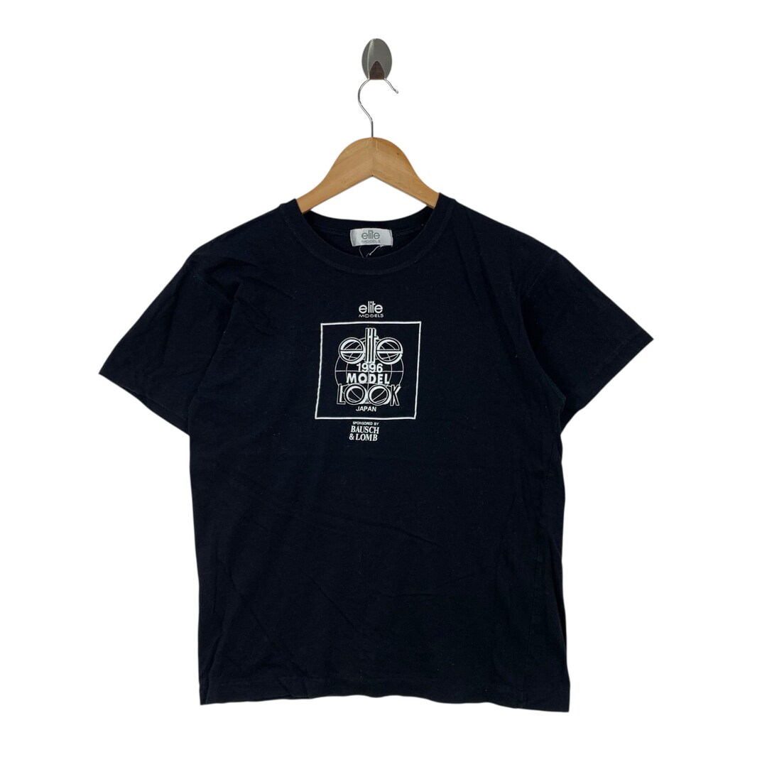 Vintage 1996 ELITE MODELS LOOK Japan Bausch & Lomb Short Sleeve Tshirt ...