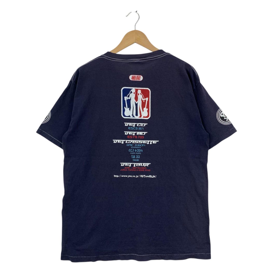 Vintage 1998 JET TOUR JAPAN Japanese Band Concert Short Sleeve Tshirt ...
