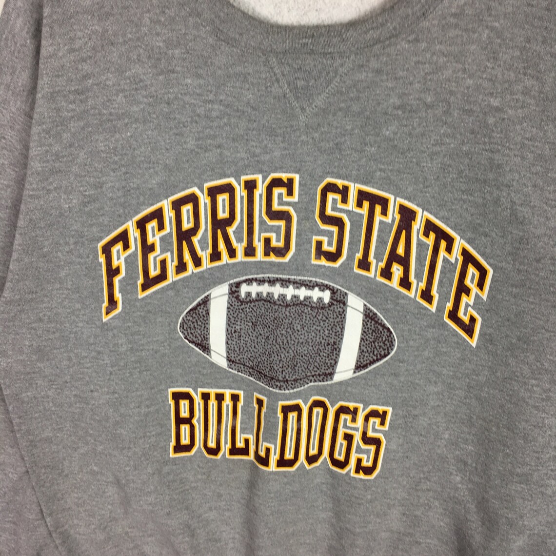 Vintage 90s FERRIS STATE BULLDOGS University Football Nfl Ncaa Grey ...