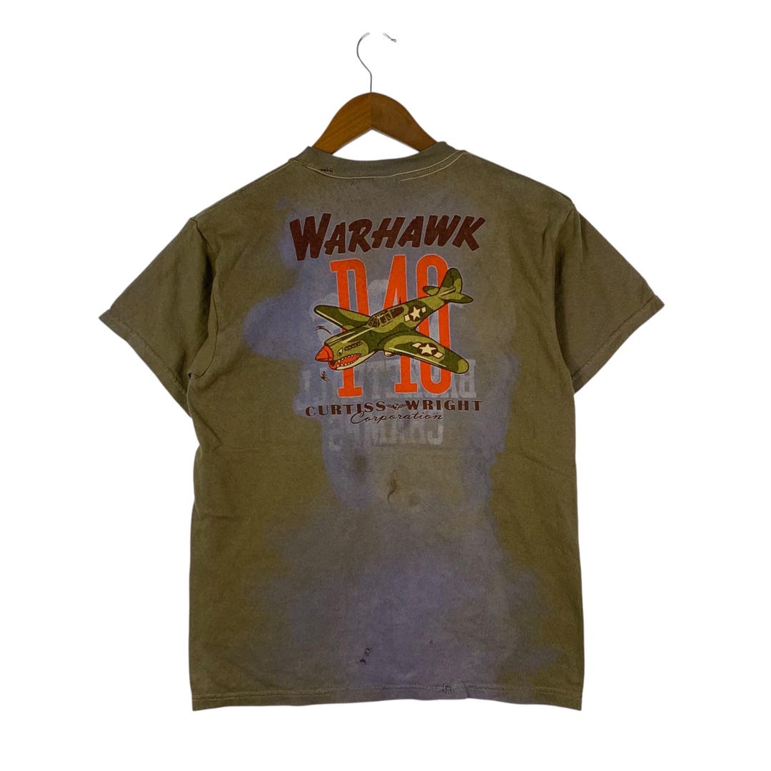 Vintage CURTIS WRIGHT P40 WARHAWK Jet Fighter Army Tshirt - Etsy