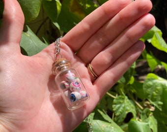 Glass Jar Necklace - Etsy