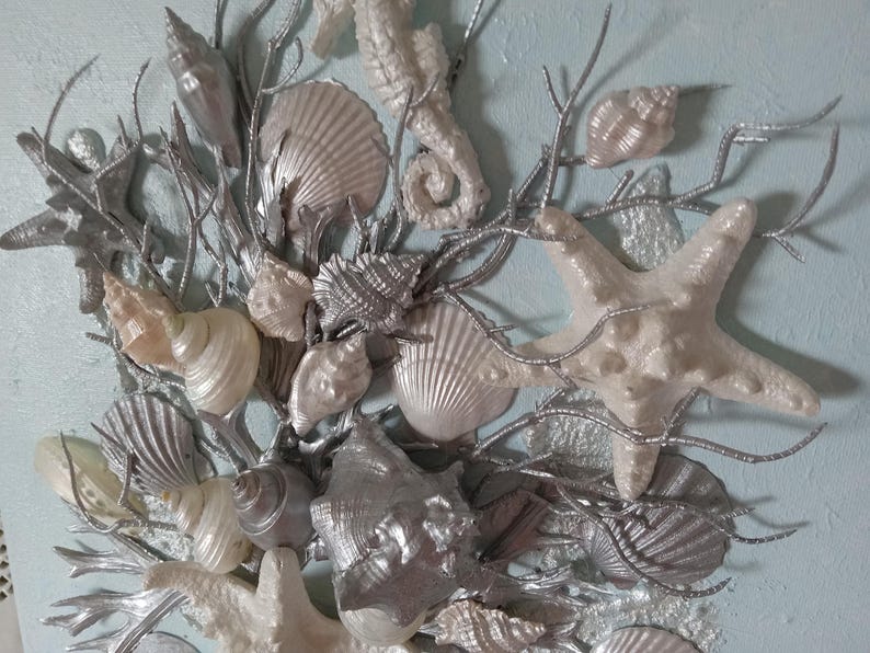 MODERN COASTAL WALL Art & Beach Theme Decor Handmade, Unique Organic ...