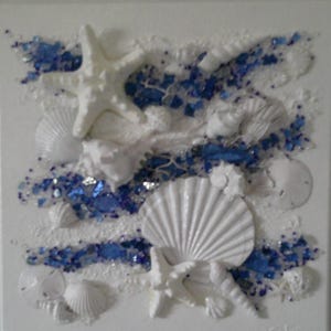 SEASHELL ART, Beach Decor Art, Coastal, Beach Art, Unique Original ...