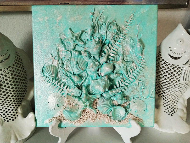 Coastal Decor Wall Art Modern Unique Beach Decor Wall Hanging, Handmade ...