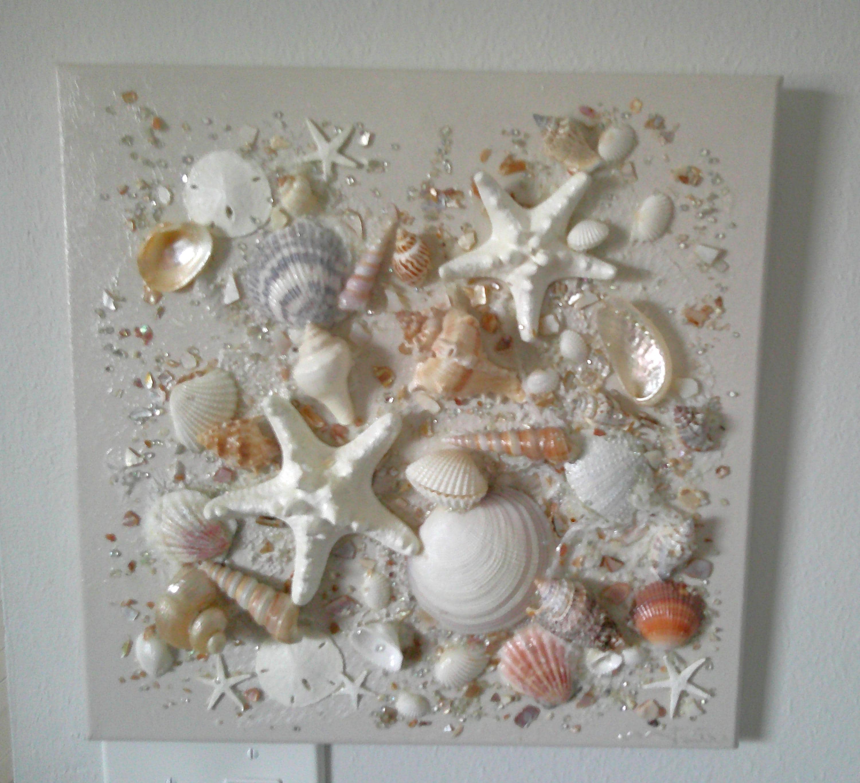 COASTAL WALL ART, Unique Beach Decor Seashell Art, Beach Art, Original ...