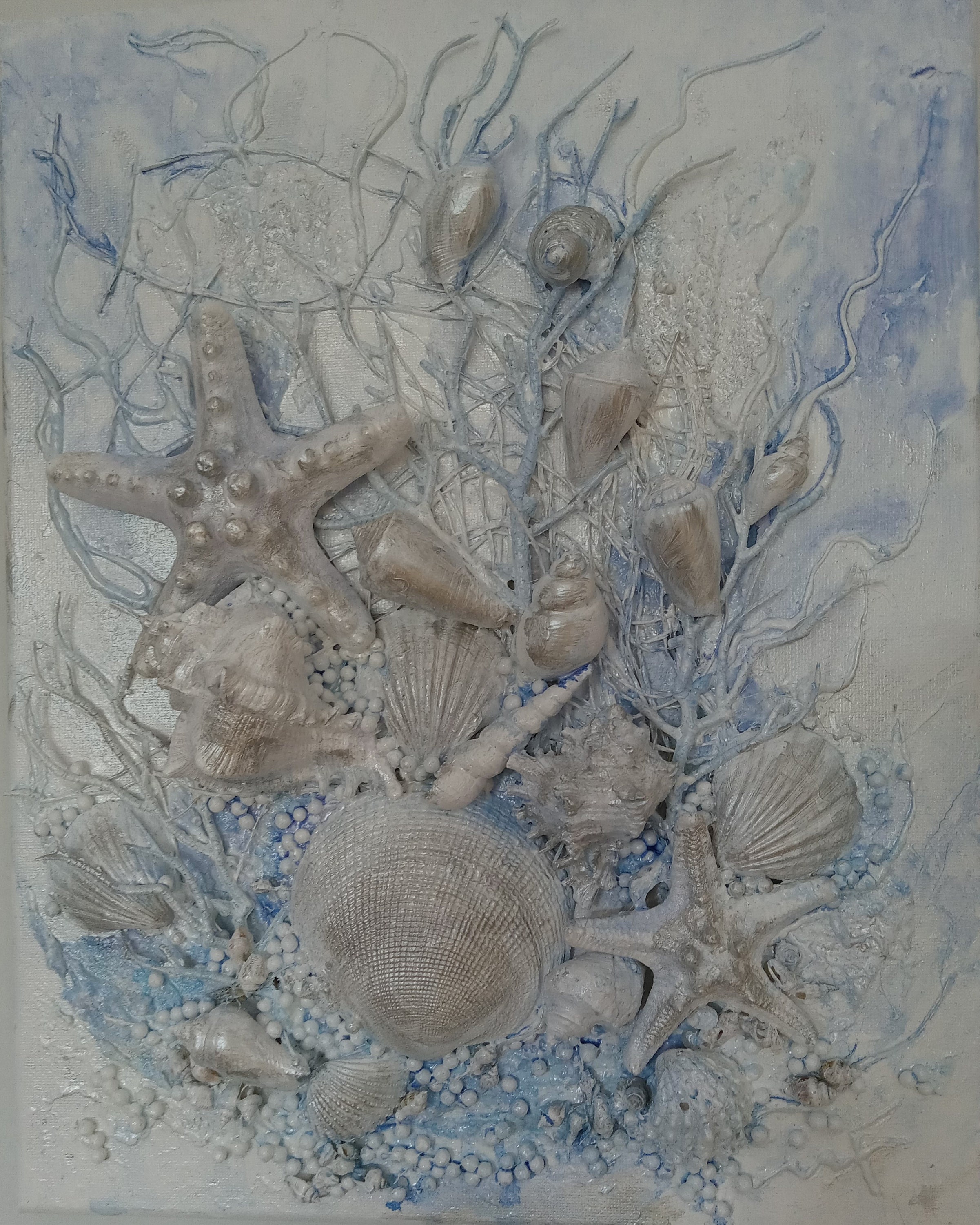 Seashell Wall Hanging, Modern Beach Art. Handmade Shell Art - Etsy