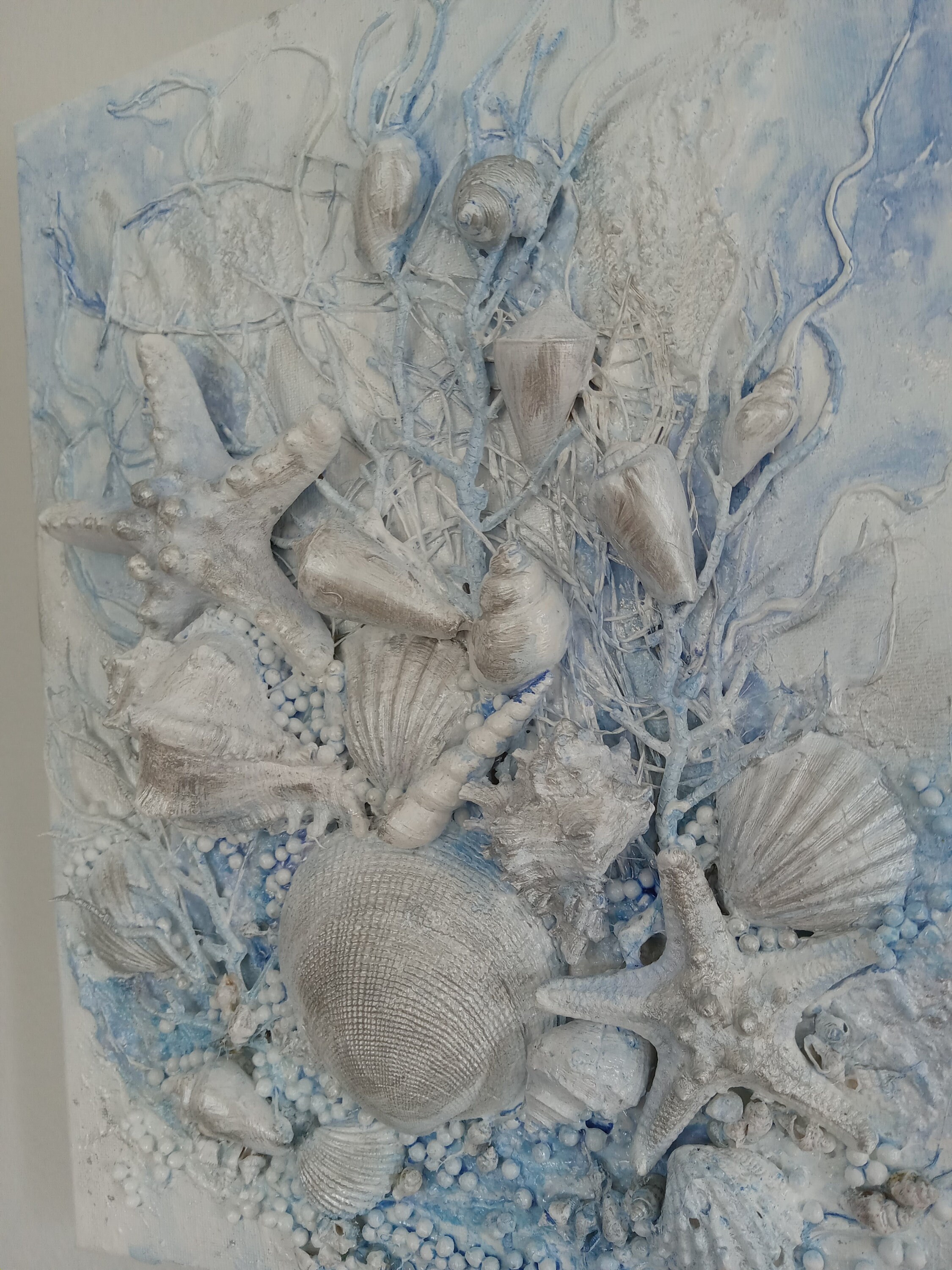 Seashell Wall Hanging, Modern Beach Art. Handmade Shell Art - Etsy