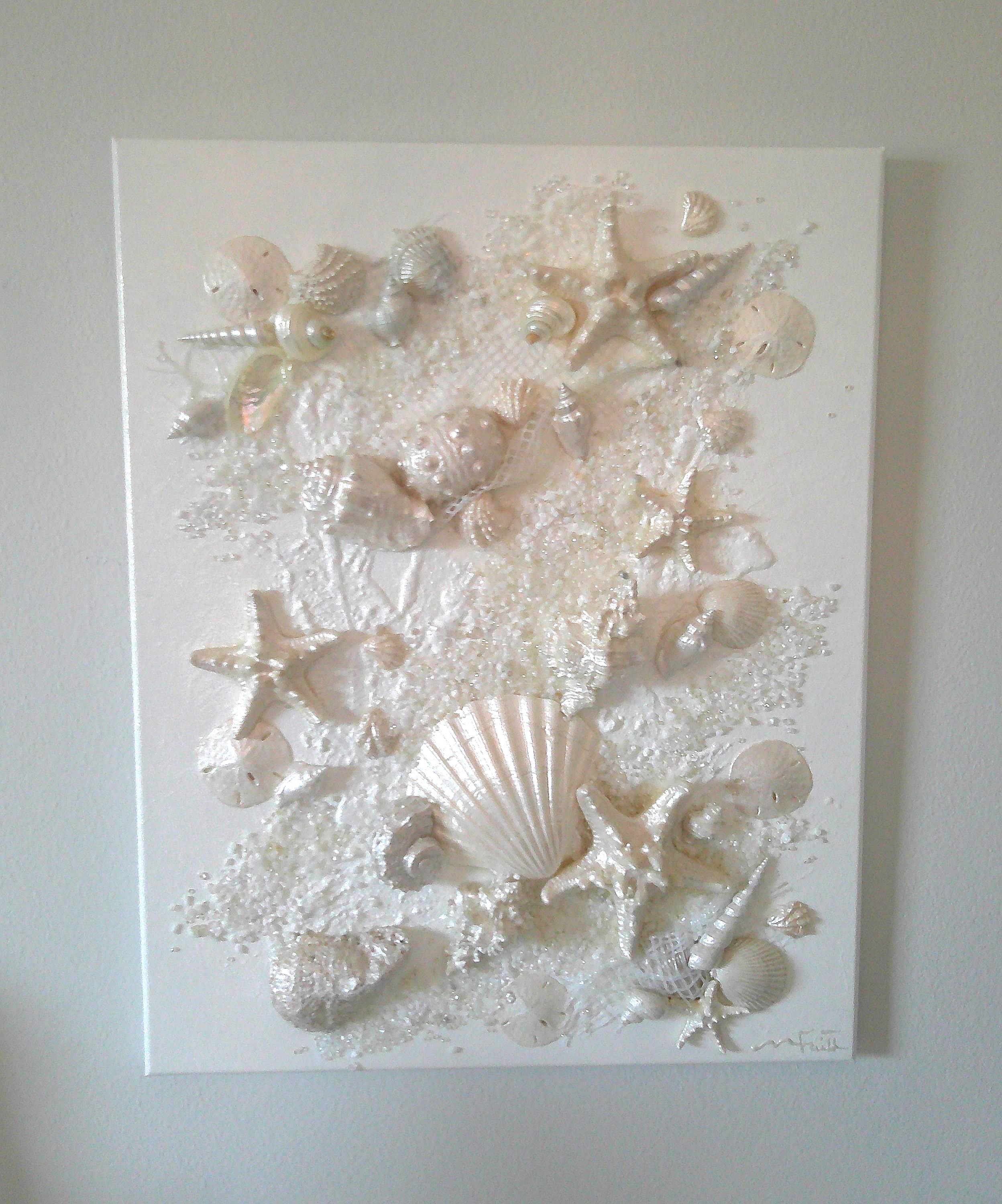 BEAUTIFUL SEASHELL Art Wall Hanging, Beach Decor Art, Unique Original ...