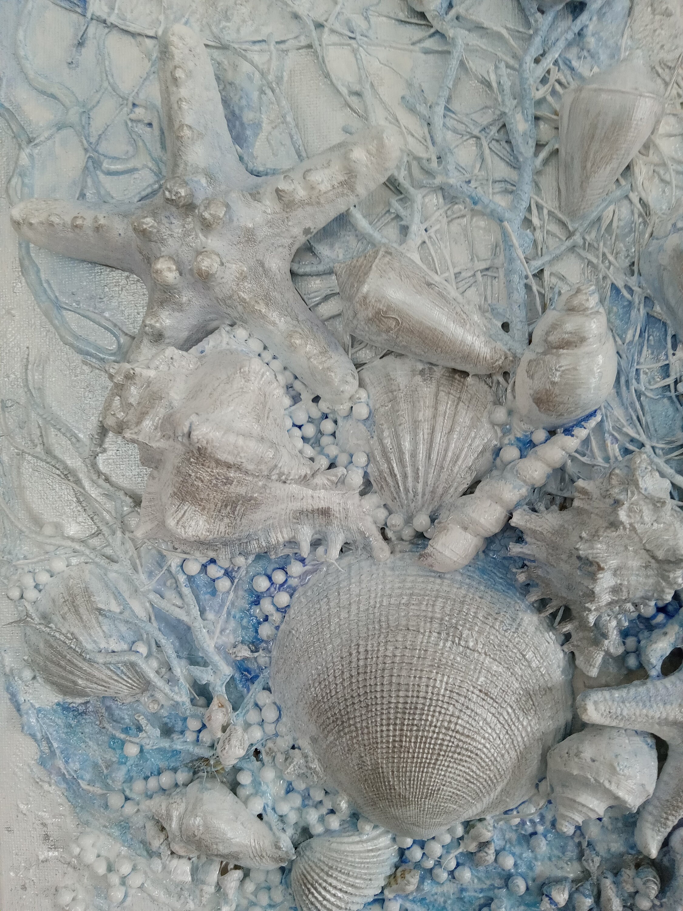 Seashell Wall Hanging, Modern Beach Art. Handmade Shell Art - Etsy