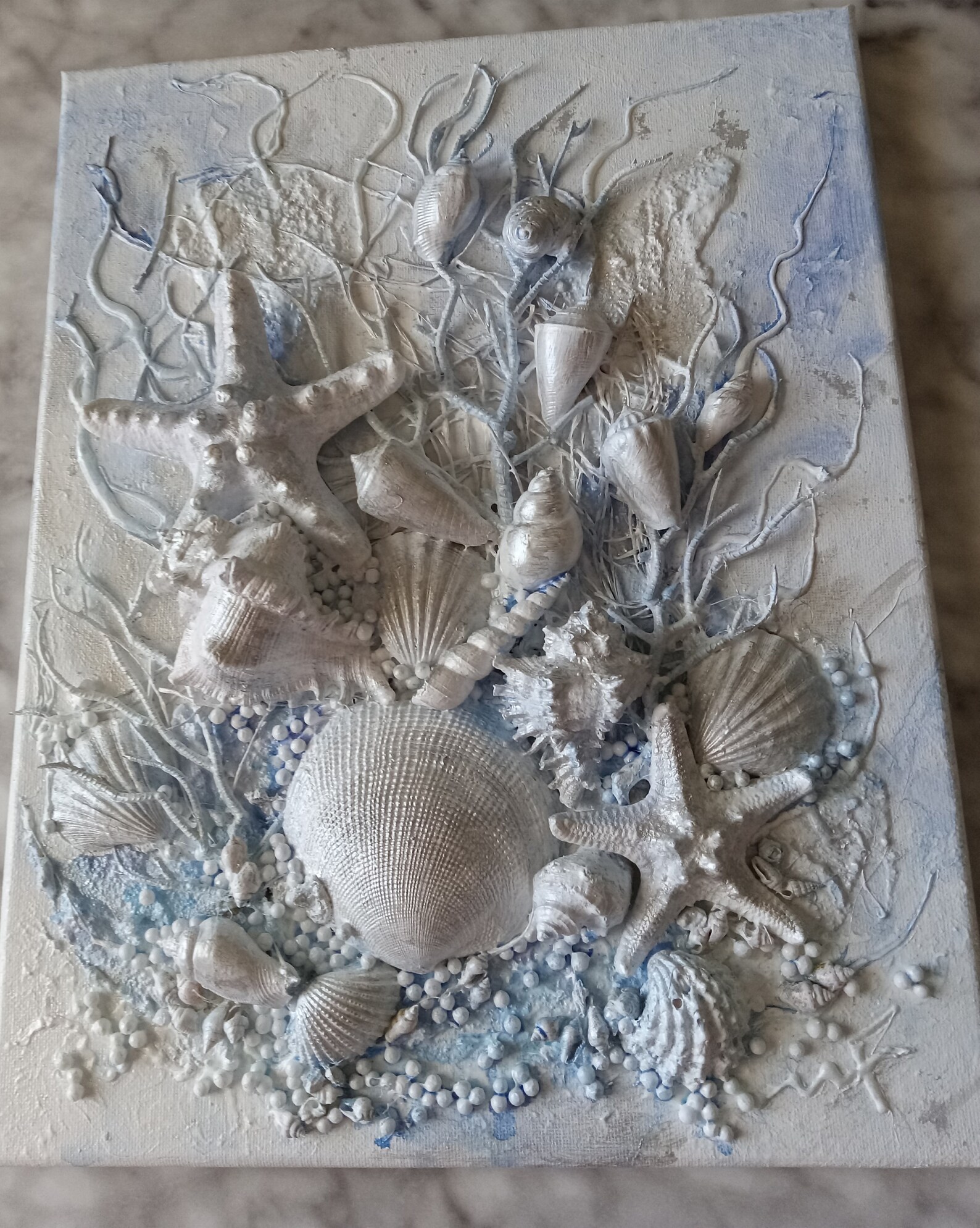 Seashell Wall Hanging, Modern Beach Art. Handmade Shell Art - Etsy